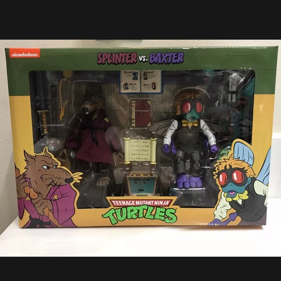 Neca | Toys | Neca Teenage Mutant Ninja Turtles Splinter Vs Baxter ...